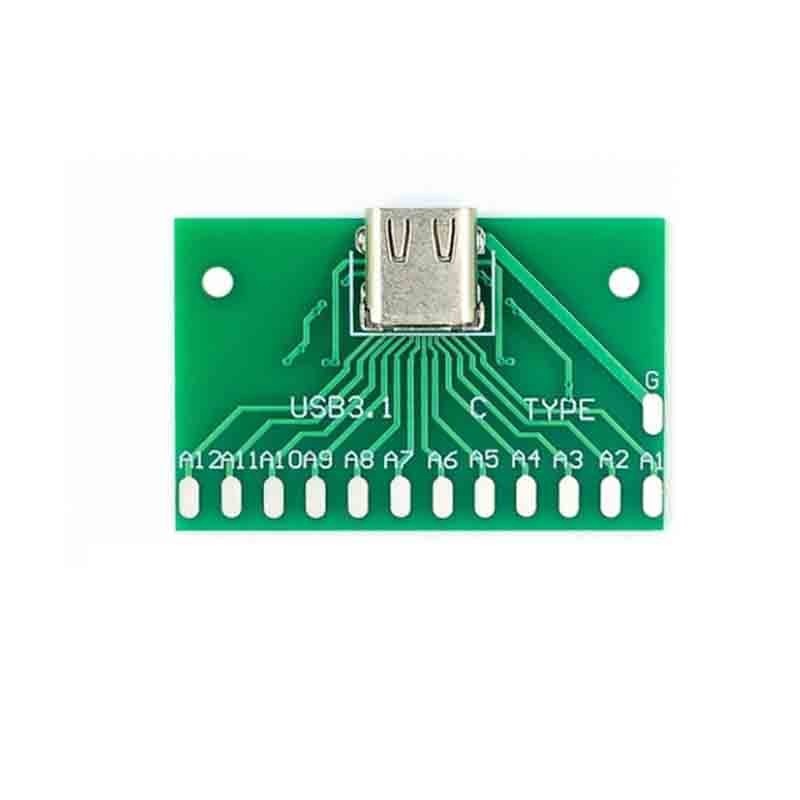 TYPE-C female connector test board USB 3.1 with PCB board 24P female ...