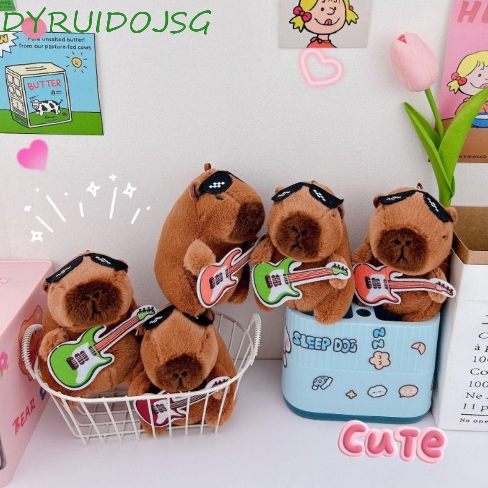 DYRUIDOJSG Plush Capybara Keychain, Sunglasses Soft Rock Capibara Bag ...