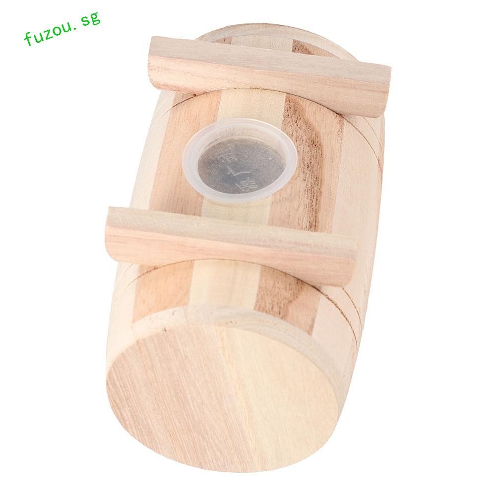 FUZOU Piggy Bank Wood 1Pcs Coins Storage Box Wooden Barrel Shaped Cute ...
