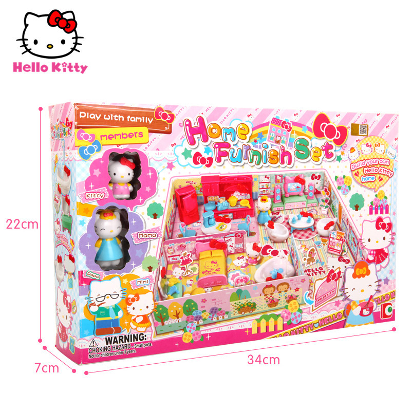 HELLOKITTY Hello Kitty Home Set Girl Pretend Play Toys Hello Kitty KT Children's Pretend Play ...