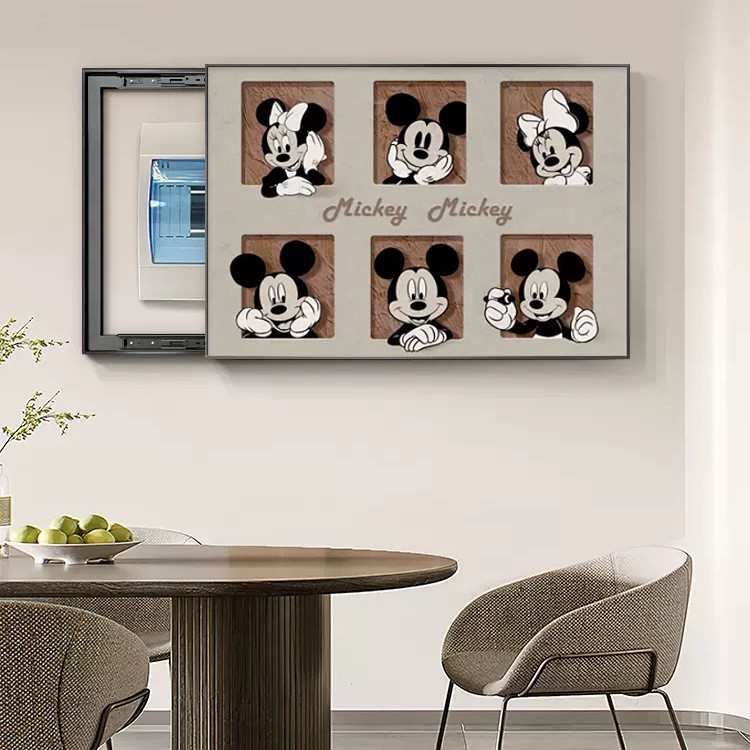 Mickey Electric Meter Box Decorative Painting Modern Simple Circuit Breaker Switch Meter Box ...