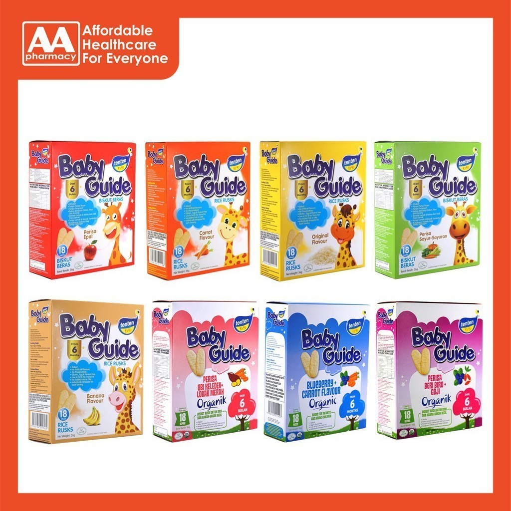 Tenten Baby Guide Rice Rusks 36g | Shopee Singapore