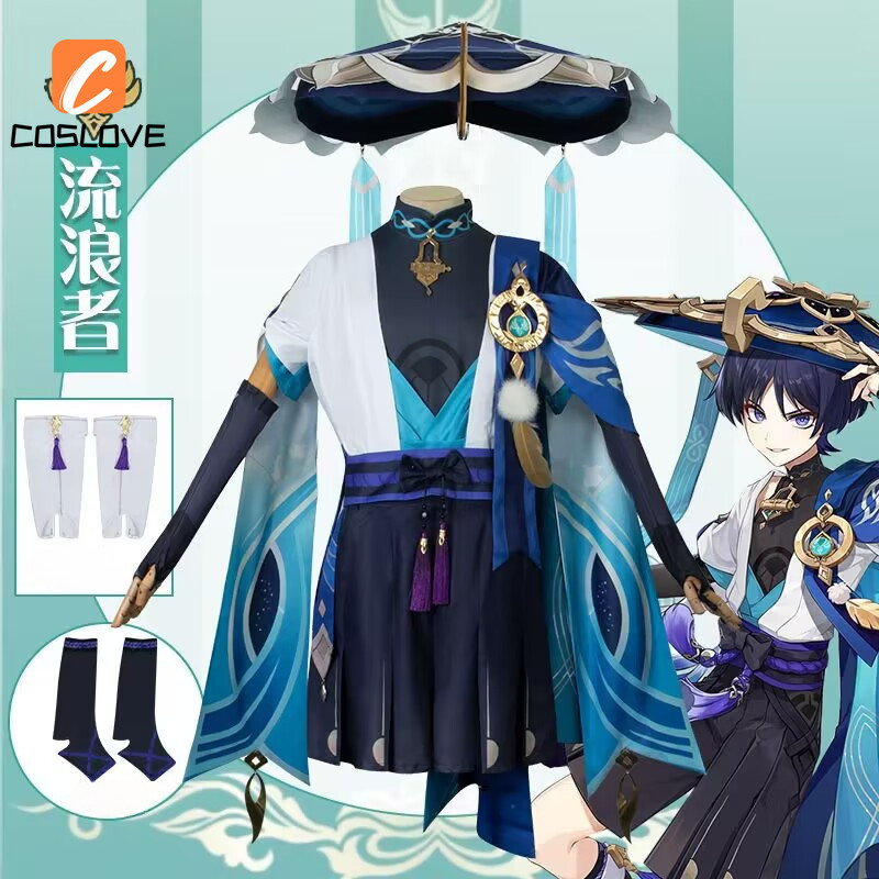 Genshin Impact Anime Game Scaramouche Cosplay Full Set Costume Cosplay ...