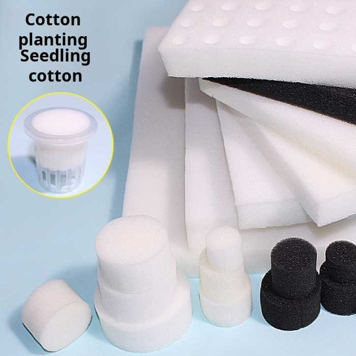 100 sponge blocks for soilless cultivation of vegetables, round hole ...