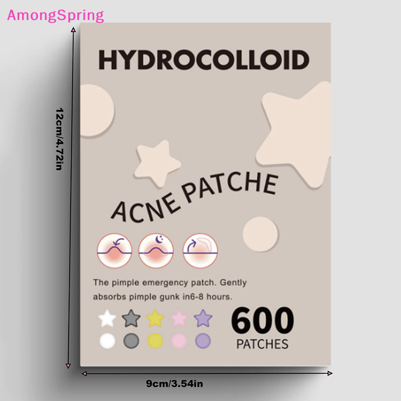 AmongSpring 600 PCS/SET Star Pimple Patch Acne Colorful Invisible Acne ...