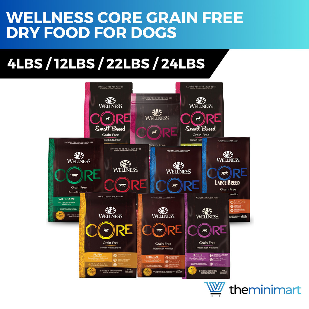 Wellness CORE Grain Free Dry Food for Dogs 4lb 12lb Puppy Original ...