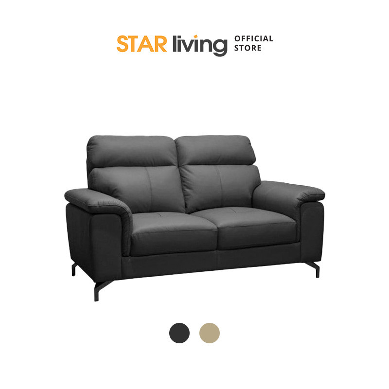 STAR Terry 2 Seater Half Leather Sofa | Shopee Singapore