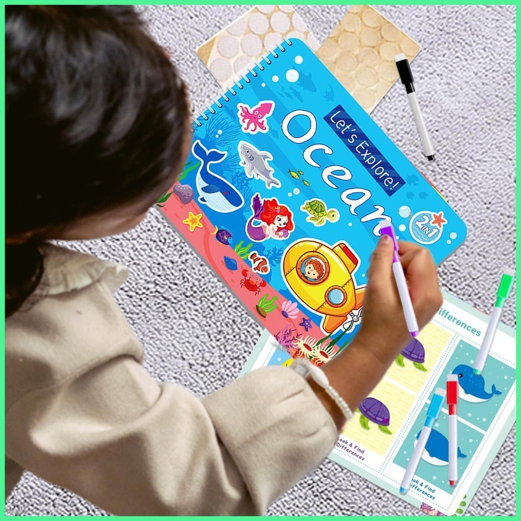 Busy Book Learning Educational Toys Ocean Theme Sensory Activity Book ...
