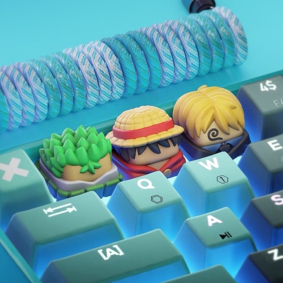 One Piece Keycap onepiece Keycap Luffy Sanji Zoro Keycap Mechanical ...