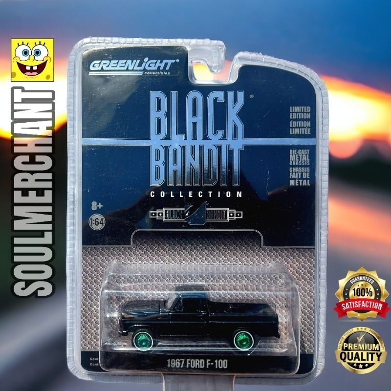 Greenlight Green Machine 1967 Ford F-100 Black Bandit Pickup Truck ...