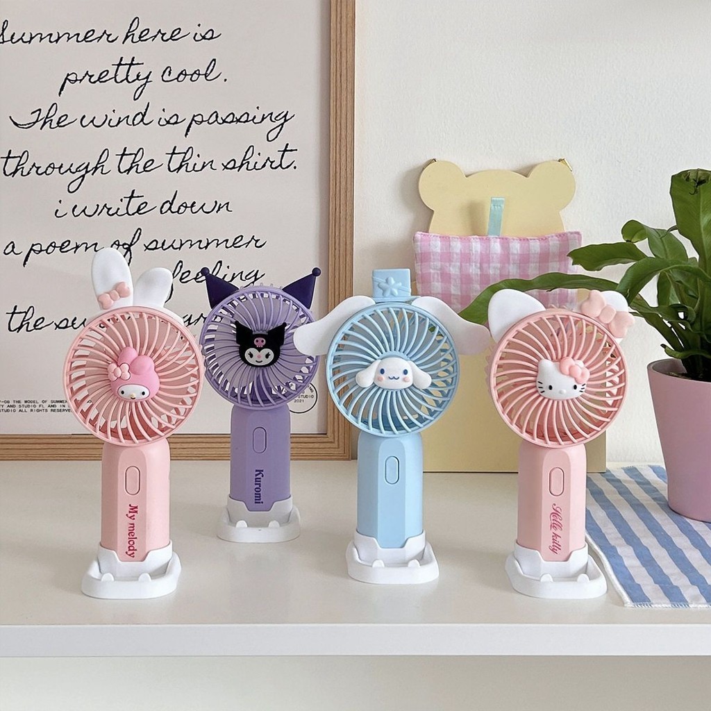 Sanrio Family Series EDFS Handheld Fan Hello Kitty Kuromi Mymelody ...