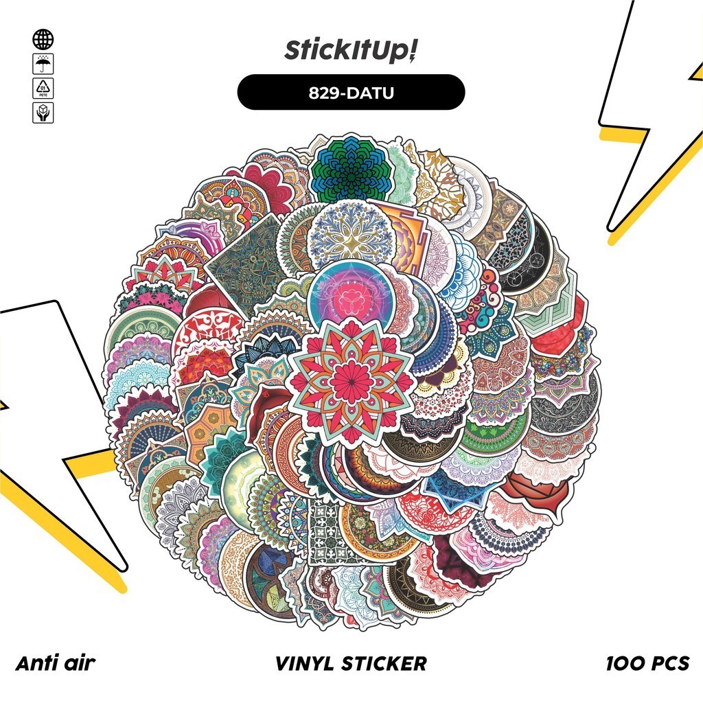 HP 100 Pcs Sticker Pack Datura Art V2 Cute Aesthetic Vinyl Waterproof for Freebies Sticker Book ...