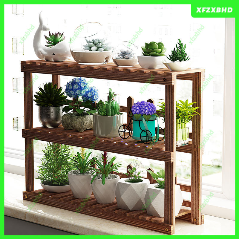Succulent Rack Solid Wood Small Flower Stand Balcony Bay Window Desktop ...