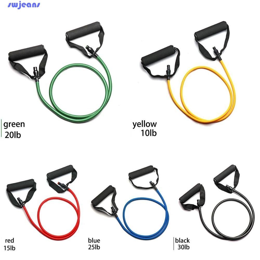 SWJEANS 5 Levels Resistance Bands, 5 Levels Elastic Resistance Pull ...
