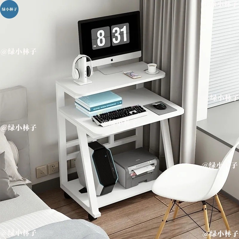 Mini Computer Desk, Small Household Desktop Computer Desk, Movable ...
