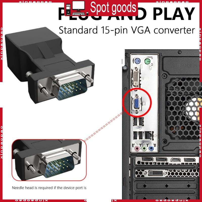 XI VGA to RJ45 Video Extender Converter with Fidelitys Transmission ...