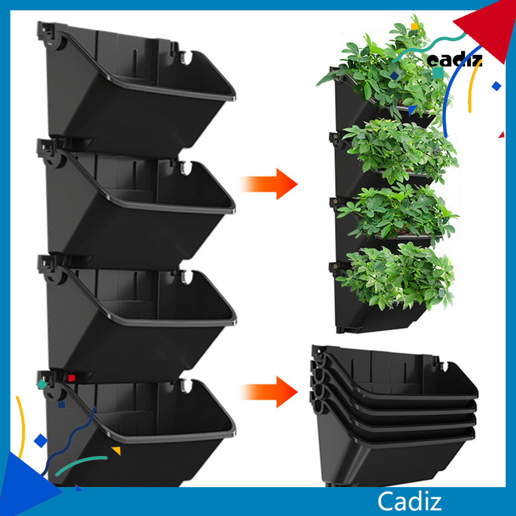 CAD Vertical Garden Planter 350ml Self-Watering Flower Pot Hanging Wall ...