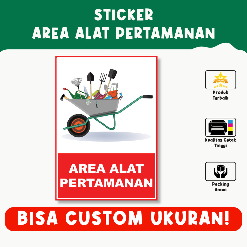 Pertamax Tool Area Sticker – Garden Equipment Storage Location Marker ...