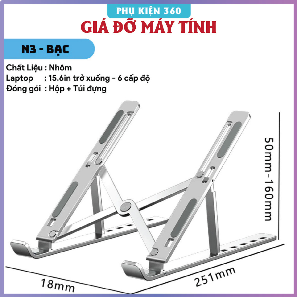 Height-adjustable ALUMINUM 13, 16.5 inch laptop stand, Cooling stand ...