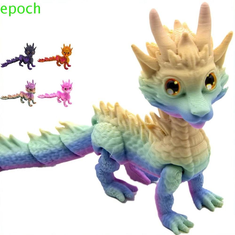 EPOCH 3D Printed Dragon, Multi-color Movable Joint Dragon Model Toy ...