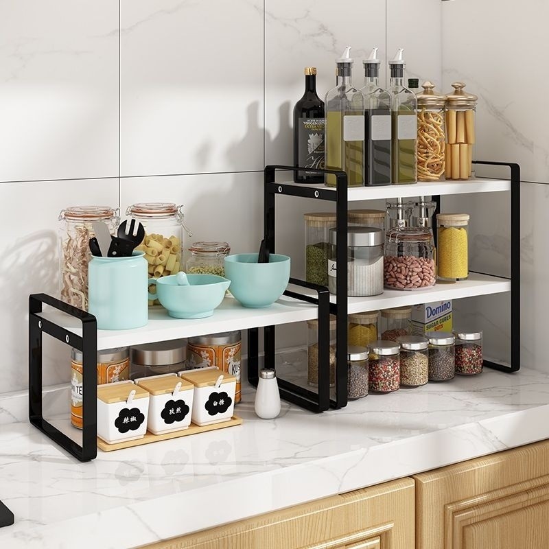 [in stock] Countertop Kitchen Layered Storage Rack Desktop Organizer ...