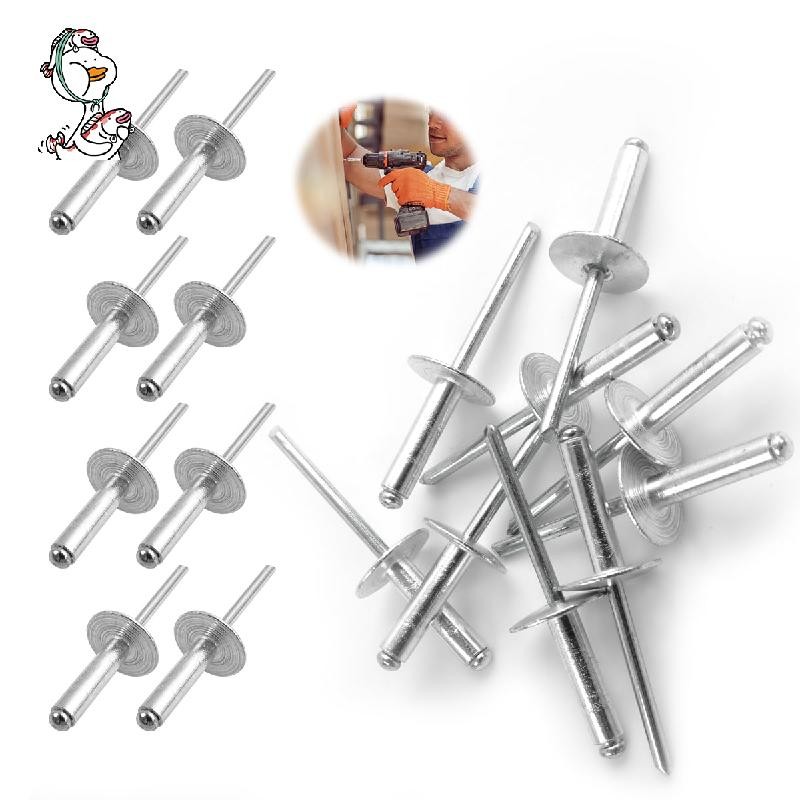 Pack of 60 Aluminium Blind Rivets with Large Flange, Blind Rivets ...