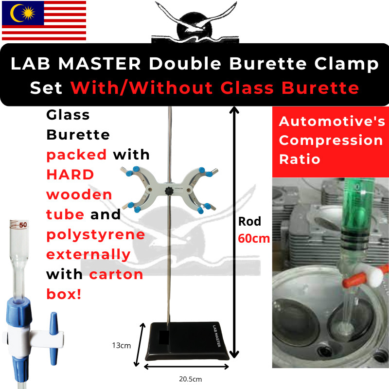 Cr MotorLAB MASTER Class A Double Burette Clamp Retort Full Set with ...