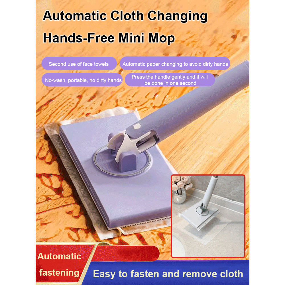 【Disposable mop/dirty hands】Automatic Cloth Changing Hands-Free Mini ...