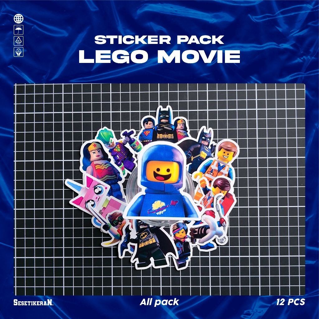 COD COD COD COD The Lego Movie Cute Cartoon Sticker Pack for Suitcase ...