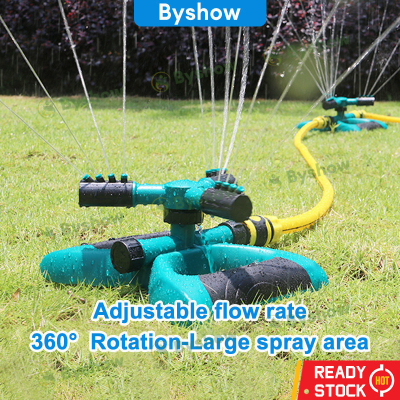 【Byshow】360° Rotating Automatic Lawn Sprinkler Motion Activated Plant ...
