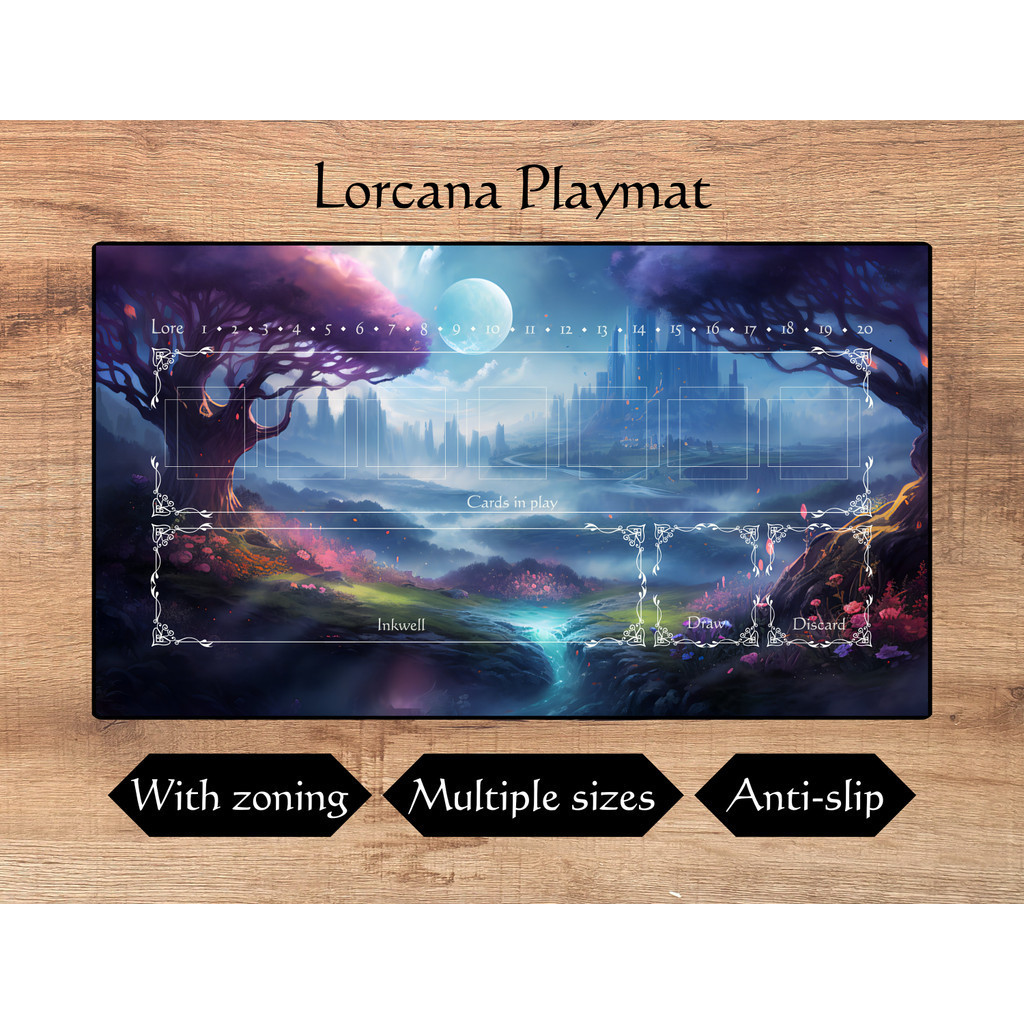 Lorcana Playmat Magic Forest | Tcg Playmat | Trading Card Game Playmat ...