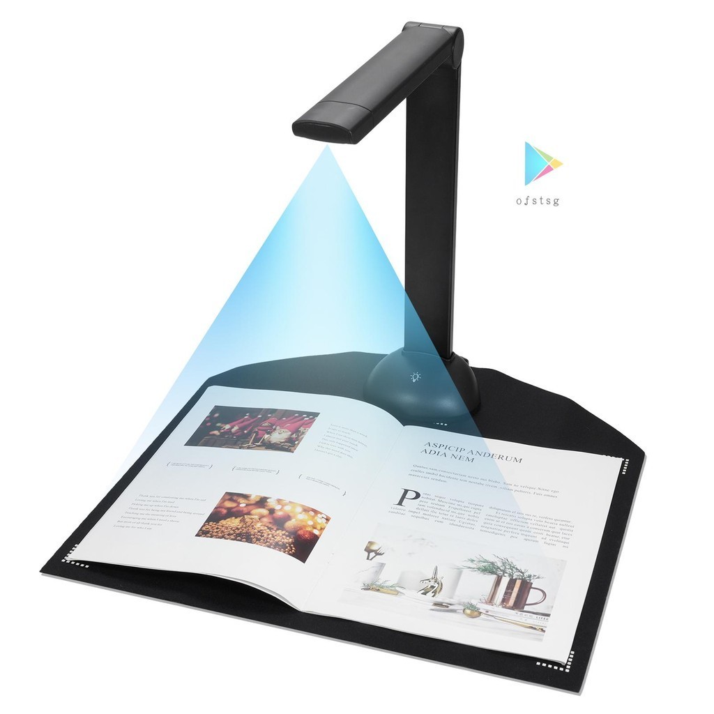 Document Camera Book Scanner A3 A4 Size with LED Fill Light HD 16 Mega ...