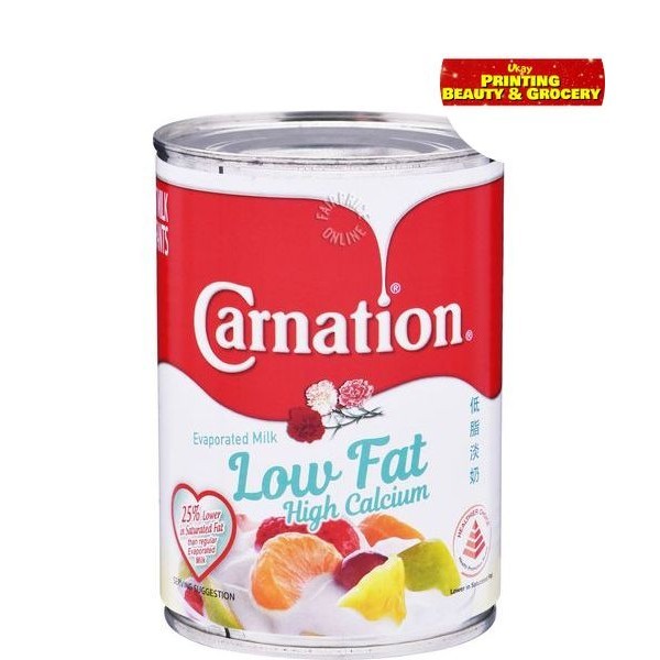 Carnation Evaporated Milk Low Fat High Calcium 405g Filipino Favorite ...