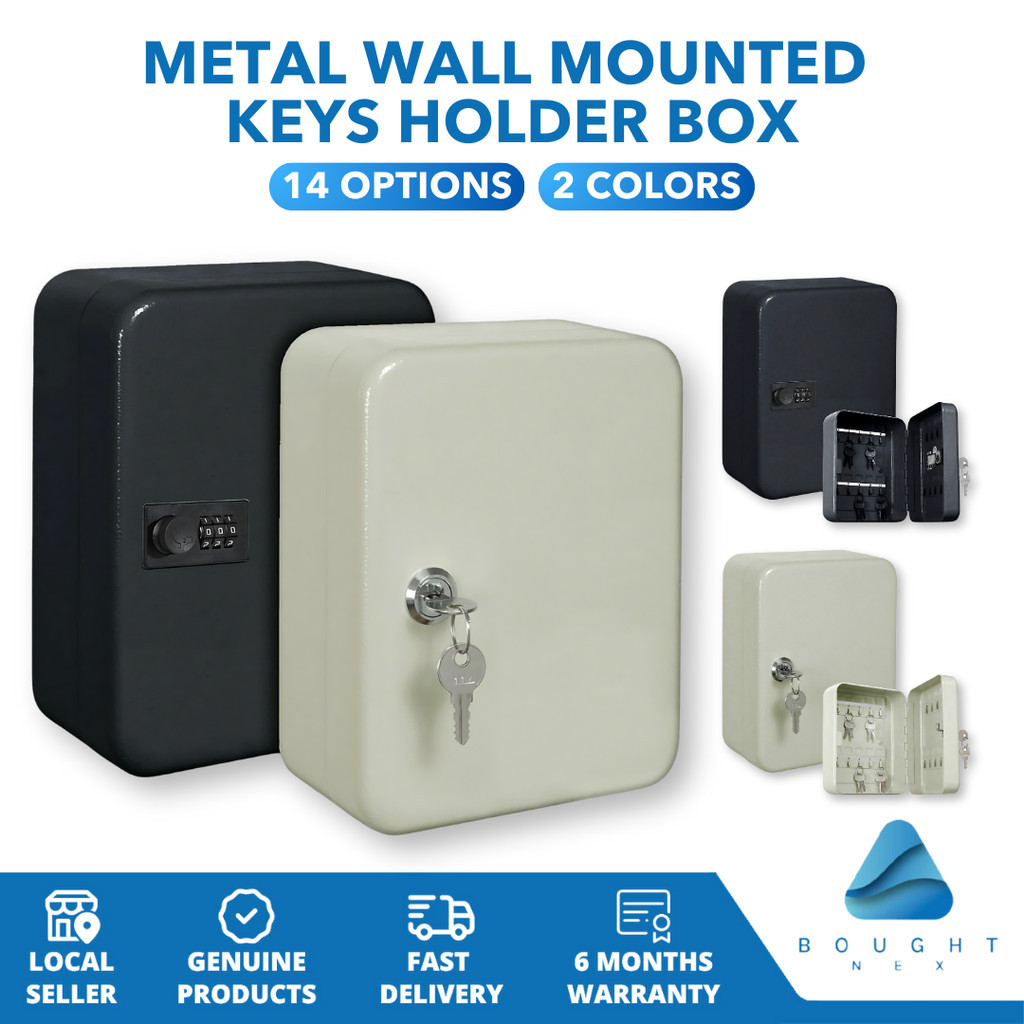 Metal Wall Mounted Combination Lockable Keys Holder Box for Home and ...