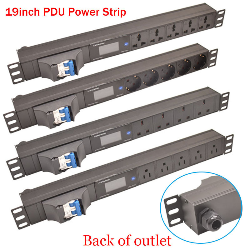 19Inch Cabinet Rack PDU Power Strip EU/US/UK C13/Universal Outlet ...