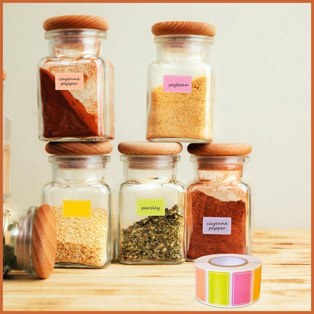 Rectangular Colored Label Stickers 500PCS Adhesive Color Rectangle ...