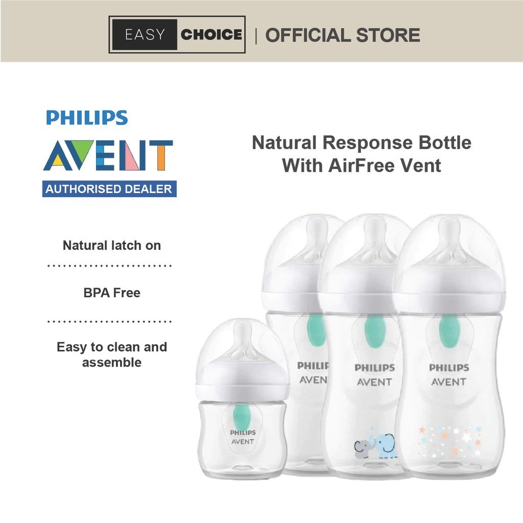 Philips Avent Natural Response Bottle With Airfree Vent Shopee Singapore