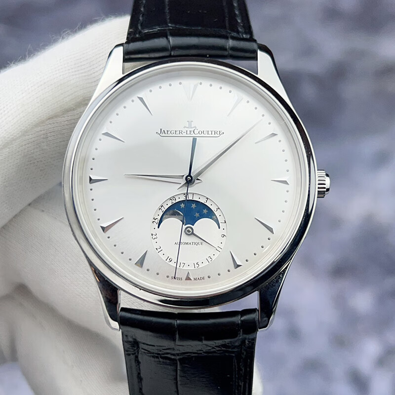 Jlc Master Series Men's Watch Q1368420 Three-hand Moon Phase Date ...