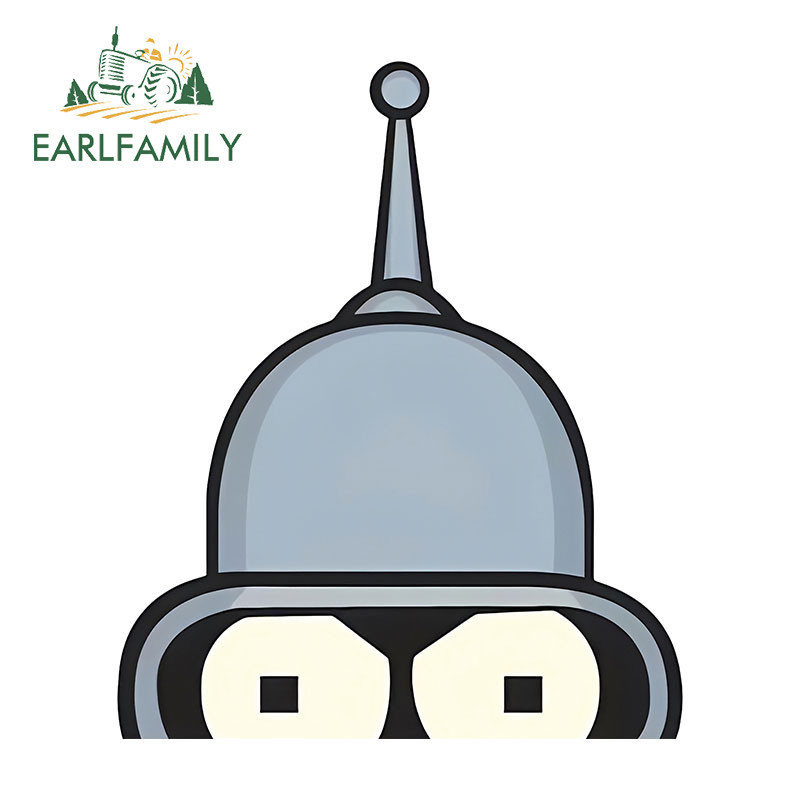 EARLFAMILY 13cm x 10.9cm Bender Face Futurama Car Sticker Fashionable ...