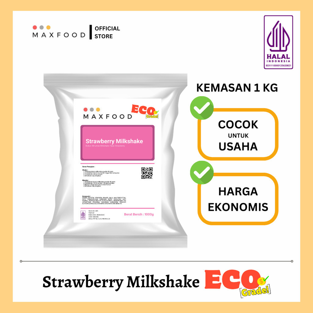 [ECO] Strawberry Milkshake Powder / Economical Strawberry Milkshake ...
