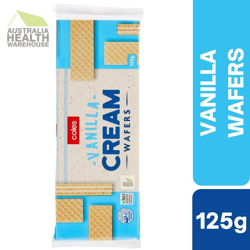 [CLEARANCE Expiry: 03/07/2024] Coles Vanilla Cream Wafers 125g | Shopee ...