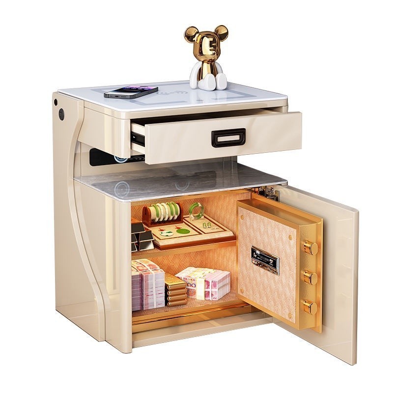 OL High-end smart bedside table safe integrated bedroom storage cabinet ...