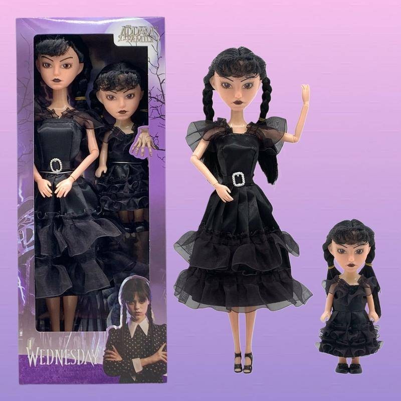 Wednesday Addams Doll - The Addams Family Collectible Soft Vinyl Figure ...