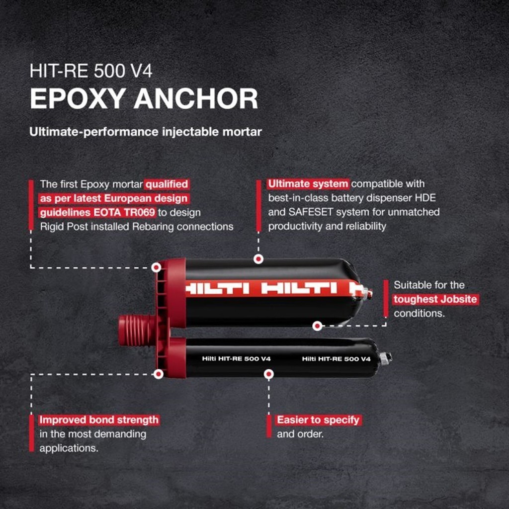 Hilti RE500 V4 EPOXY ANCHOR 1 BOX 10 PCS | Shopee Singapore