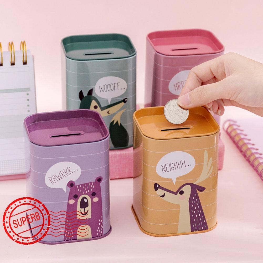 Adorable Cartoon Piggy Bank Box For Kids Children Money Savings Coin ...
