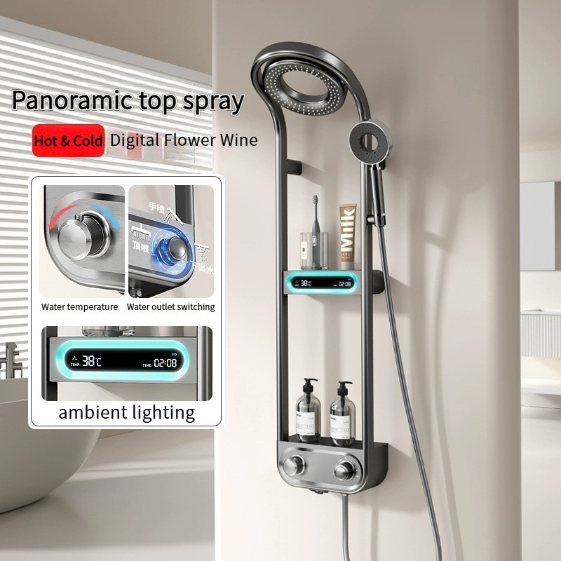 Shower Set Rain Shower Set Luxury Light Gunmetal Gray Shower Shower Set ...