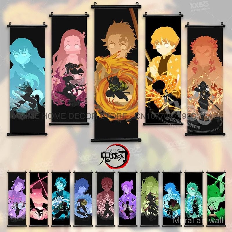 Demon Slayer Poster Home Decor Anime Kamado Tanjirou Hanging Painting ...