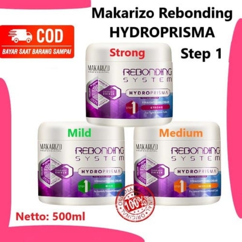Makarizo Rebonding System Hydro Prisma Kemasan Pot 500ml. | Shopee ...