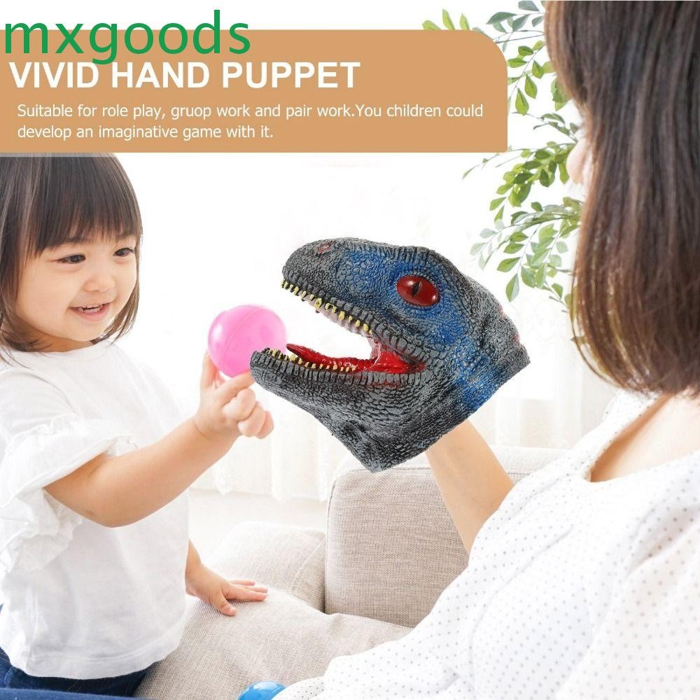 MXGOODS Dinosaur Hand Puppet, Velociraptor Dinosaur Velociraptor Soft ...