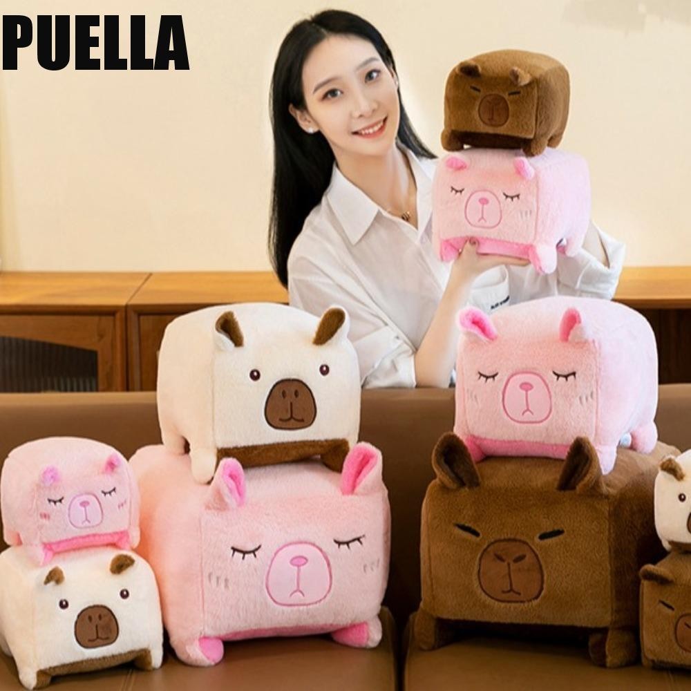 PUELLA Capibara Anime Fluffty Toy, Square Block Capybara Plush Toy ...